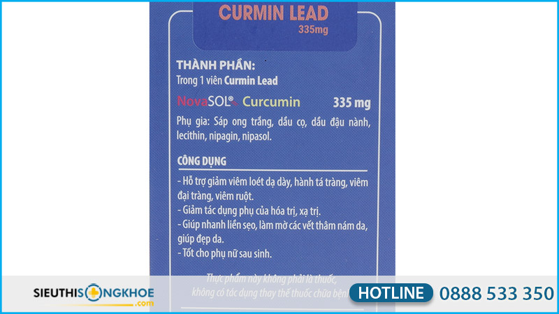 Viên Uống Curcumin Lead {210.000đ} - Đập Tan Cơn Đau Dạ Dày